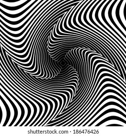 Illusion Rotation Torsion Whirl Movement Lines Stock Vector (Royalty ...