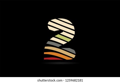 Design Number 2 Lines Stripe Logo Stock Vector (Royalty Free ...