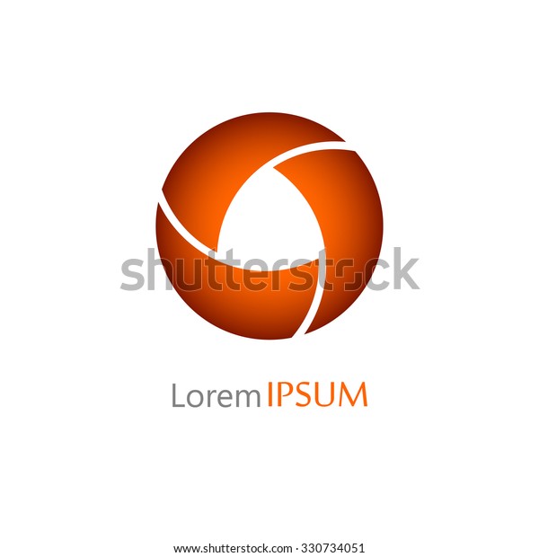Design Orange Round Logo Isolated On Stock Vector (Royalty Free) 330734051