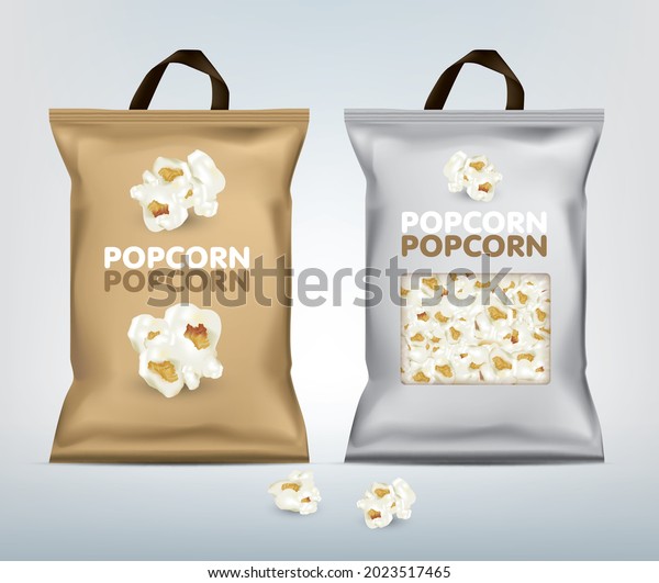 Design Packaging Popcorn Carry Handleillustration Vector Stock Vector ...