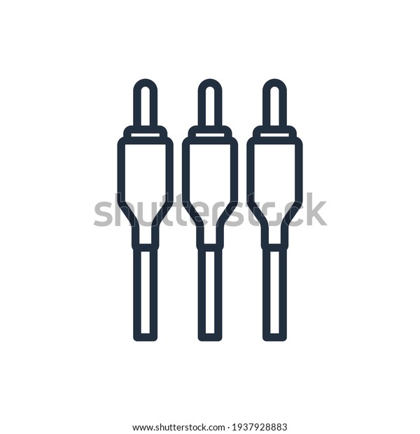 Design Rca Cable Outline Icon Vector Stock Vector (Royalty Free ...