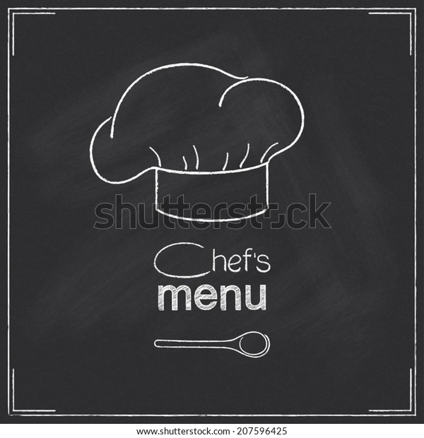 Design Restaurant Chefs Menu Chalkboard Style Stock Vector (Royalty ...
