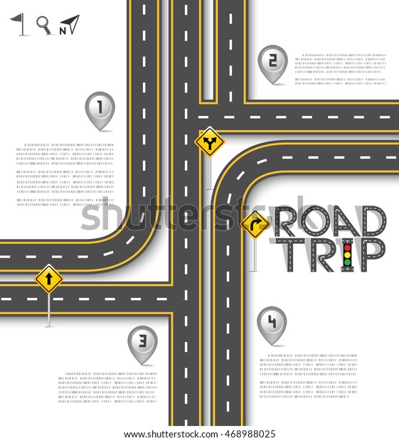 Design Road Street Template Background Words Stock Vector (Royalty Free ...
