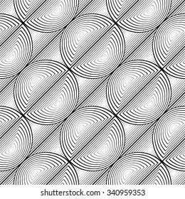 Design Seamless Monochrome Circle Lines Pattern: vector de stock (libre ...