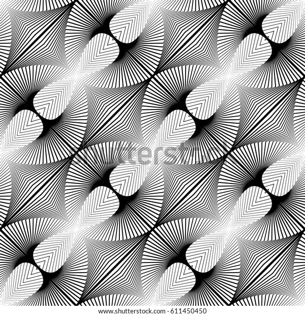 Design Seamless Monochrome Decorative Pattern Abstract Stock Vector ...