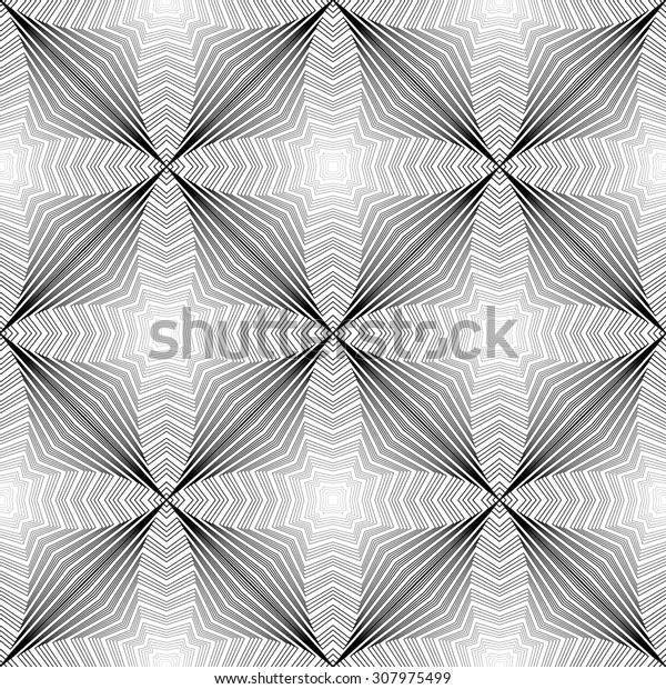 Design Seamless Monochrome Geometric Pattern Abstract เวกเตอร์สต็อก ...