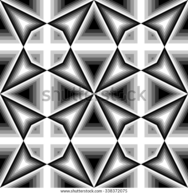 Design Seamless Monochrome Geometric Pattern Abstract Stock Vector ...