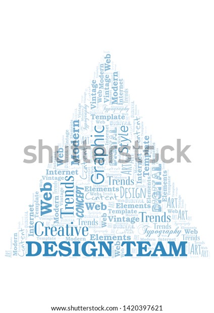 Design Team Word Cloud Wordcloud Made Stock Vector (Royalty Free ...