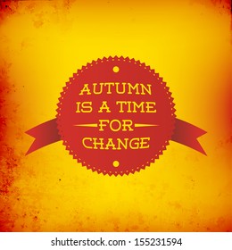 Design Template Autumn Time Change Stock Vector (Royalty Free ...
