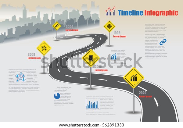 Design Template City Timeline Infographic Vector Stock Vector (Royalty ...