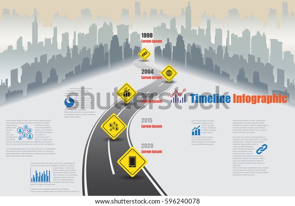 Design Template City Timeline Infographic Vector Stock Vector (Royalty ...