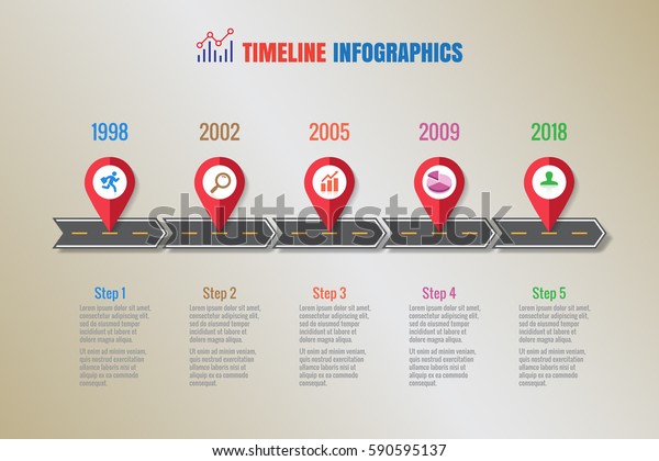 Design Template Creative Business Timeline Infographics Stock Vector ...