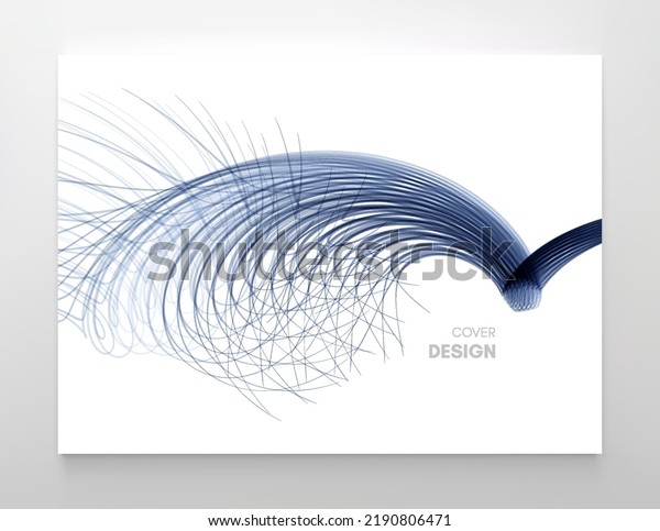 Design Template Curved Lines Perspective Effect Stock Vector (Royalty ...