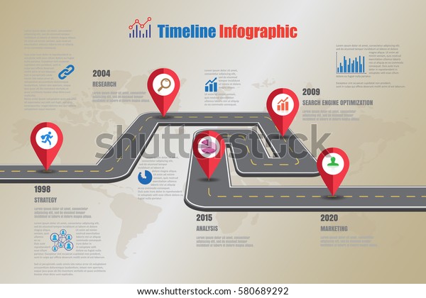 Design Template Road Map Timeline Infographic Stock Vector (Royalty ...