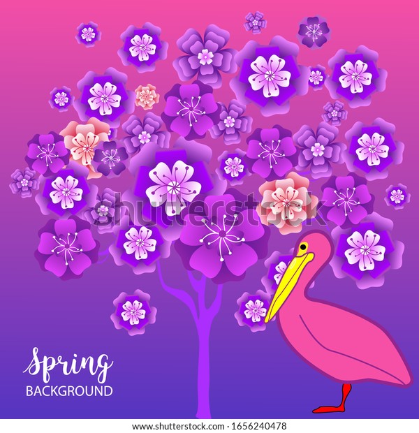 Design Template Spring Background Spring Poster Stock Vector (Royalty ...