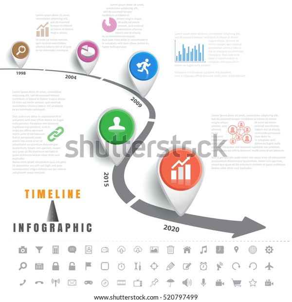 Design Template Timeline Infographics Traffic Signs Stock Vector ...