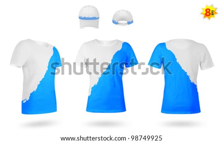 Design Template Twocolor Tshirts Stock Vector (Royalty Free) 98749925 ...