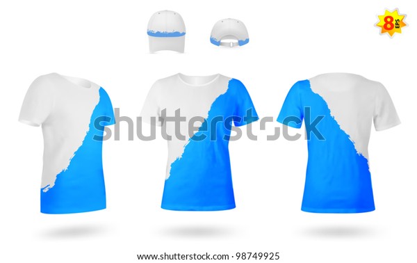 Design Template Twocolor Tshirts Stock Vector (Royalty Free) 98749925
