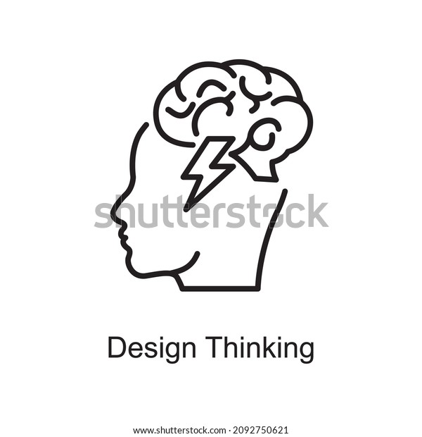 Design Thinking Vector Outline Icon Design Stock Vector (Royalty Free ...