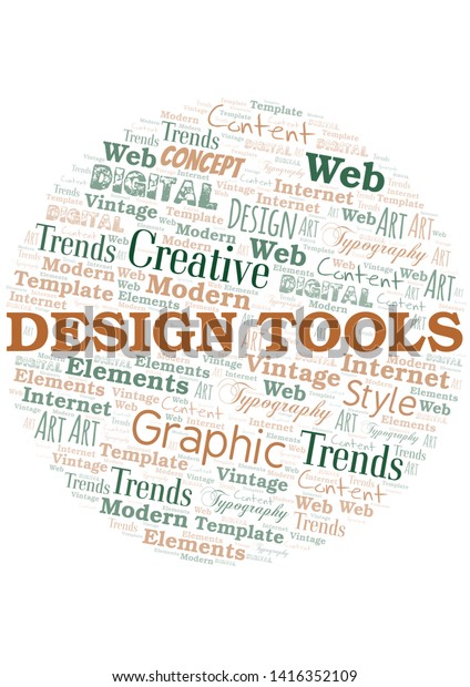 Design Tools Word Cloud Wordcloud Made Stock Vector (Royalty Free ...
