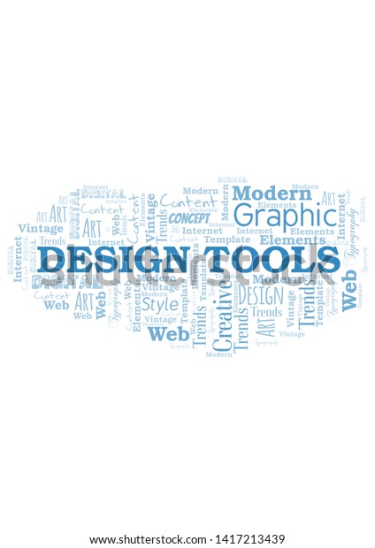 Design Tools Word Cloud Wordcloud Made Stock Vector (Royalty Free ...