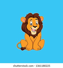 Design Vector Cartoon Character Lion Stock Vector (Royalty Free ...