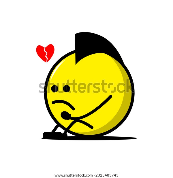 Design Vector Cute Punk Emoticon Stock Vector (Royalty Free) 2025483743 ...