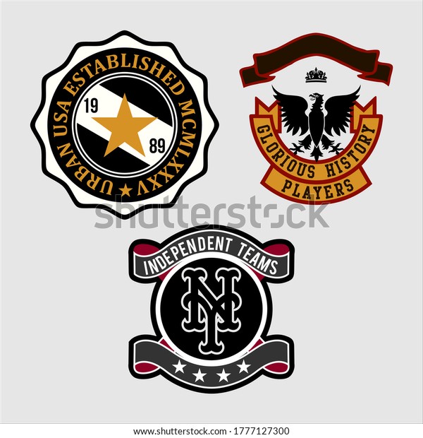 Design Vector Emblem Collection Embroidery Stock Vector (Royalty Free ...