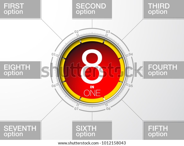 Design Vector Illustration Sign Numbers Eight Stock Vector (Royalty ...