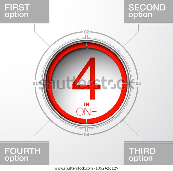 Design Vector Illustration Sign Numbers Four Stock Vector (Royalty Free ...