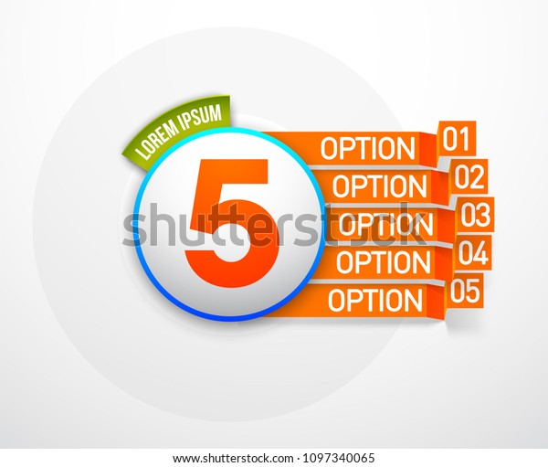 Design Vector Illustration Sign Numbers Five Stock Vector (Royalty Free ...