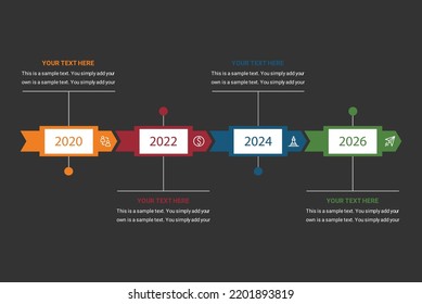 Design Vector Milestone Infographics Education Theme Stock Vector ...