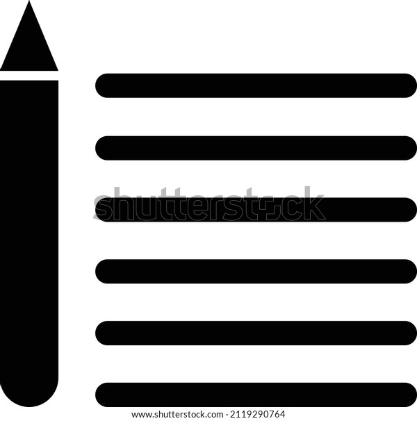 Design Vector Outline Art Paper Pencil Stock Vector (Royalty Free ...