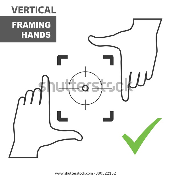 Design Vertical Framing Hands Hand Frame Stock Vector (Royalty Free ...