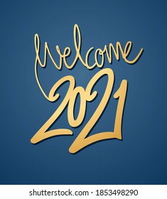 Design Welcome 2021 Message Stock Vector (Royalty Free) 1853498290 ...