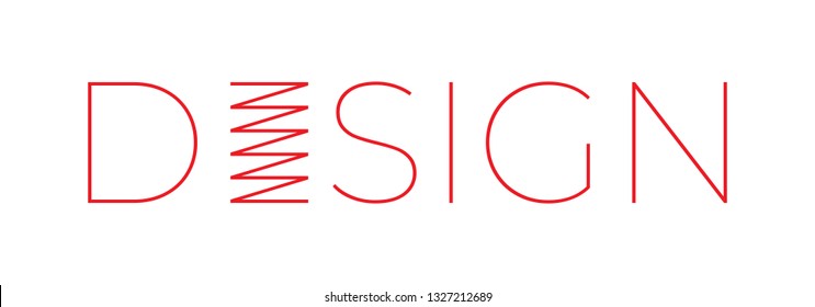 Design Word Concept Design Word Logo Stock Vector (Royalty Free ...