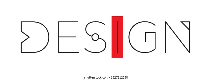 Design Word Logo Design Word Vector Stock Vector (Royalty Free ...