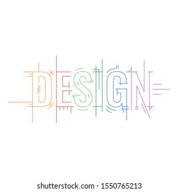 Design Word Technical Drawing Design Logo Stock Vector (Royalty Free ...