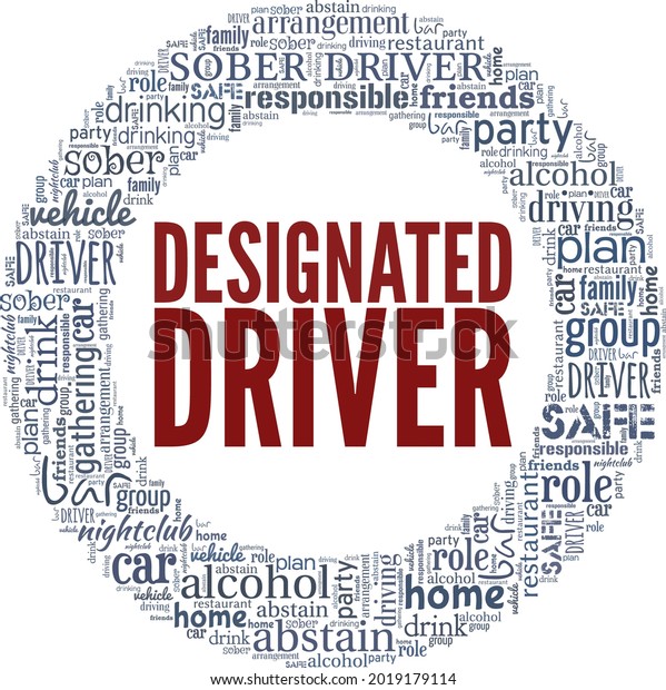 Designated Driver Vector Illustration Word Cloud Stock Vector (Royalty ...