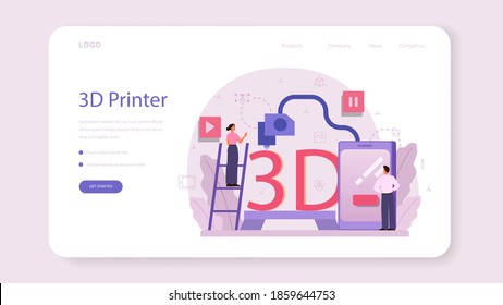 Designer 3d Modeling Web Banner Landing Stock Vector (Royalty Free ...