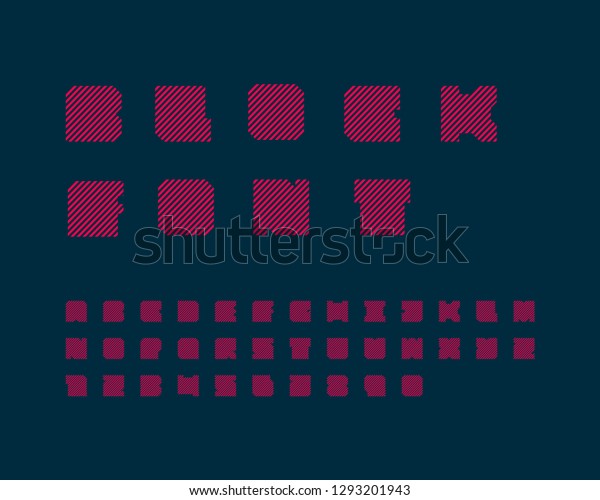 Designer Block Font Alphabet Vector Stock Vector (Royalty Free ...