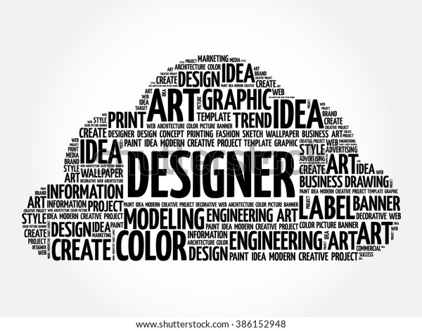 Designer Word Cloud Creative Business Concept Stock Vector (Royalty ...