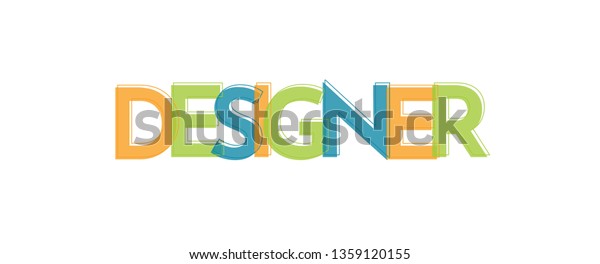 Designer Word Concept Designer Use Cover Stock Vector (Royalty Free ...