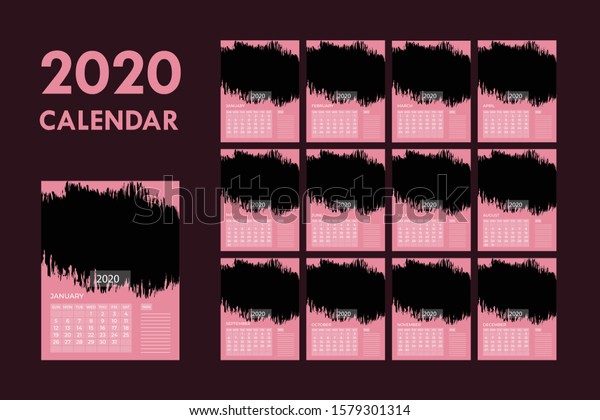 Desk Calendar 2020 Desktop Calendar Template Stock Vector (Royalty Free ...