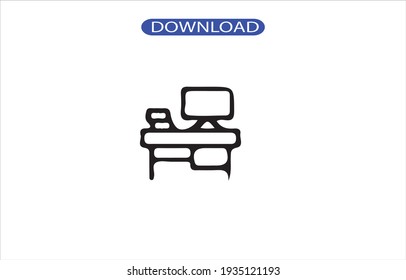 Desk Icon Logo High Resolution Stock Vector (Royalty Free) 1935121193 ...
