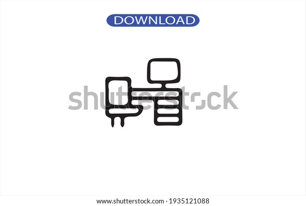 Desk Icon Logo High Resolution Stock Vector (Royalty Free) 1935121088 ...