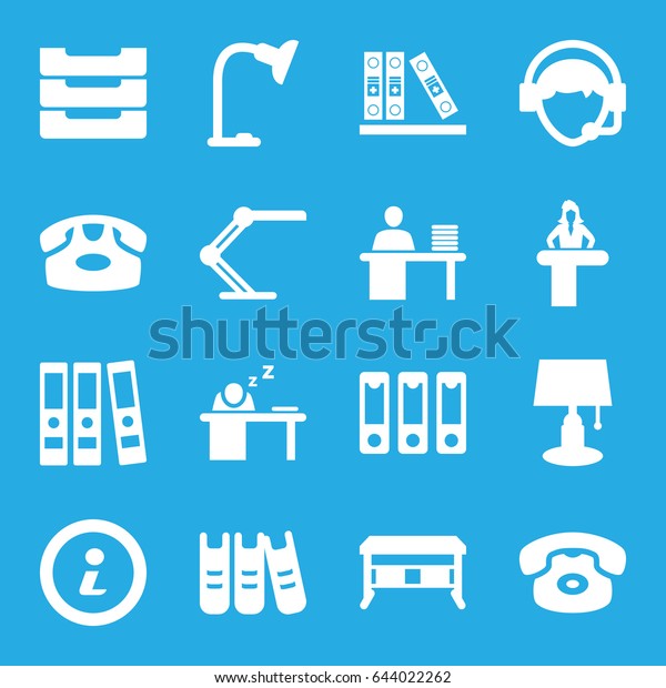 Desk Icons Set Set 16 Desk: เวกเตอร์สต็อก (ปลอดค่าลิขสิทธิ์) 644022262 ...