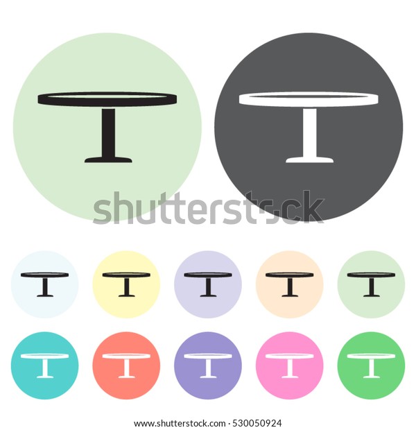 Desk Icons Setvector Illustration Stock Vector (Royalty Free) 530050924