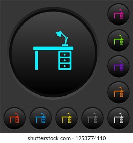 Desk Lamp Dark Push Buttons Vivid Stock Vector (Royalty Free ...