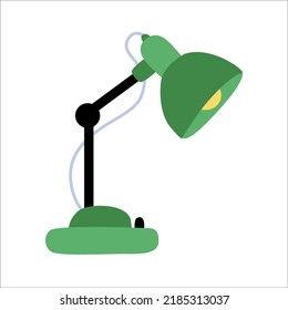 Desk Lamp Vector Illustration Isolated On Stock Vector (Royalty Free ...